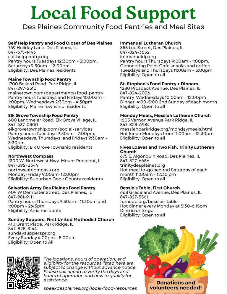 Local Food Resources – SPEAK Des Plaines